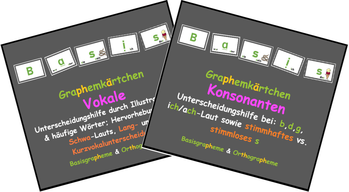 Konsonanten und Vokale Graphemkärtchen – Katja Siekmann